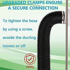 Funmit Dryer Vent Hose Kit - 4 In Diameter by 10 Ft Length - with 2 Stainless Steel Worm Clamp - Flexible Universal Aluminum Foil Non-Insulated - Silver