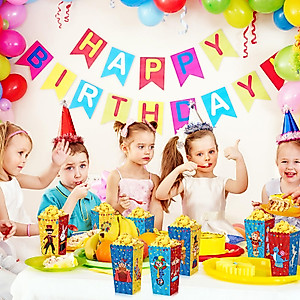 Tiamon 32 Pcs Carnival Party Supplies Popcorn Boxes Circus Theme Popcorn Containers Disposable 6 Inch Animals Popcorn Paper Boxes Oil Proof Snack Box for Carnival Circus Birthday Party Favors Decors