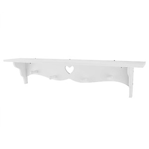 LZKW Wall Hanging Shelf Coat Rack Hook White Shelf, Wall Shelf, for Household Storage Supplies Storage Tool for Bedroom