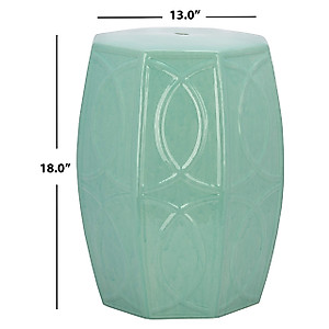 Safavieh Home Collection Kameko Blue Ceramic Decorative Garden Stool ACS5205A