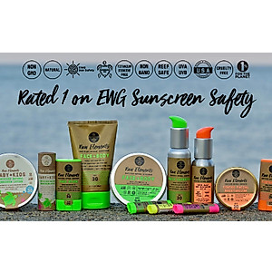 Raw Elements Mineral Sunscreen Moisturizer - Non-Nano Zinc Oxide, 95% Organic, Reef Safe, SPF 30+, Unscented, 3oz Tube (2-Pack)