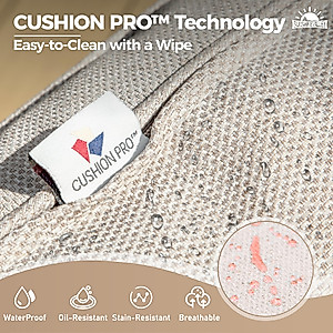 SUNSHINE VALLEY Patio Furniture Set, Modern Metal Outdoor Patio Furniture, 3 Seater Sofa, 2 Swivel Chairs, 2 Ottomans, Coffee Table and 5.75" Extra Thick Cushion, Patio Conversation Set for Backyard