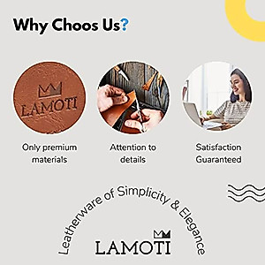 LAMOTI Leather Mouse Pad with Wrist Support, Ergonomic Mouse Pad with Silky Smooth Surface & Non-Slip Backing (Brown)