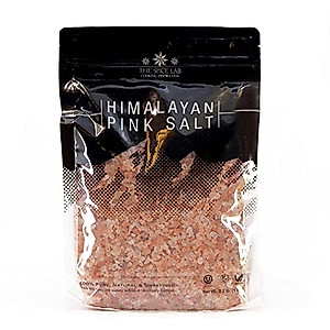 The Spice Lab Himalayan Salt - Coarse 2.2 Lb / 1 Kilo - Pink Himalayan Salt is Nutrient and Mineral Dense for Health - Gourmet Pure Crystal - Kosher & Natural Certified