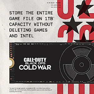 WD_BLACK 1TB SN850 Game Drive Call of Duty Special Edition: Black Ops Cold War, Internal NVMe M.2 PCIe Gen4 SSD - WDBB2F0010BNC-WRSN