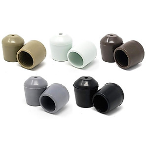 100 Pack Chair Leg Caps for Party Rental Style Plastic Folding Chairs, Fits 3/4 Inch Dia. Frame, Protect Floors Gray