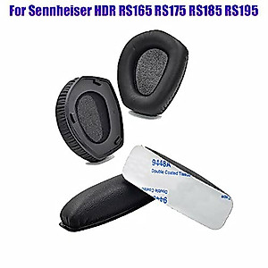 Ear Pads Replacement Earpads Headband Cushion Pads for Sennheiser HDR RS165 RS175 HDR165 HDR175 Headphones (Ear Pads + Headband Pads)