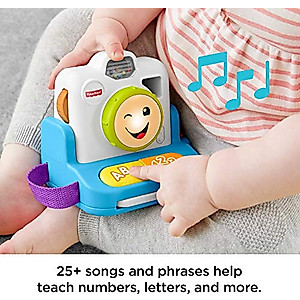 Fisher-Price Laugh & Learn Click & Learn Instant Camera, Early Role Play Toy with Music and Light for Baby and Toddlers 6-36 Months