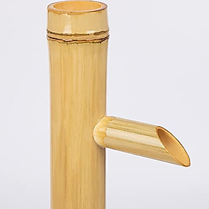 foci cozi,Bamboo Water Fountain Without Pump,Water Fountain Outdoor Indoor,Zen Garden Decor for Desk Patio Yard,12 Inch