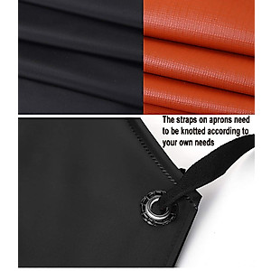 Waterproof Apron Rubber Vinyl, Heavy Duty 43" x 31" Plastic Apron Keeps You Clean and Dry When Dishwashing, Lab Work, Butcher, Dog Grooming, Cleaning Fish