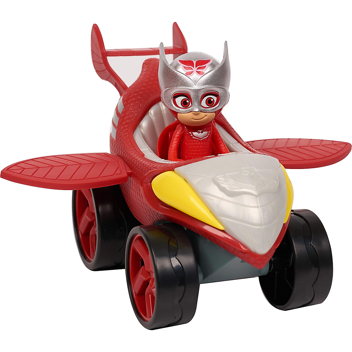 PJ Masks Power Racers Vehicles, Articulated Owlette Figure and Owl Glider, Red PJ Mask, Kids Toys for Ages 3 Up by Just Play