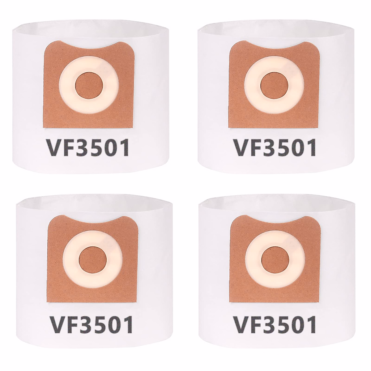 Zibopon VF3501 Dust Bags Replacement for Ridgid & Workshop 3-4.5 Gallon Vacuums, Part# 23738 VF3501 Size CDust Collection Bags(4 Pack)