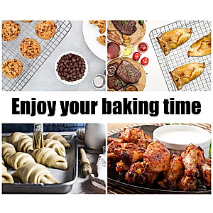 ASHQSS Baking Sheet with Rack Set,Stainless Steel Baking Pan with Cooling Rack,Non-Stick Cookie Sheets for Oven, Heavy Duty & Dishwasher Safe & Easy to Clean
