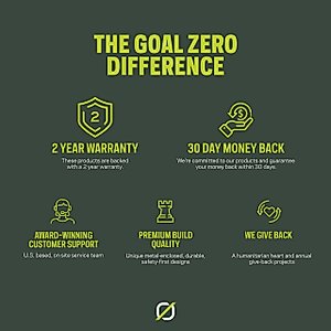 Goal Zero Regulated Lithium Yeti Car Charger Used to Safely and Efficiently Charge A Goal Zero Yeti from A 12v Power Source Featuring A Protective 15a User Replaceable Fuse,Black