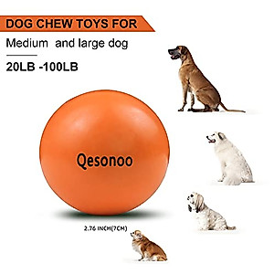 KAIKER Dog Balls Indestructible,Solid Rubber Bouncy for Dogs Aggressive Chewers Large Breed,Non-Toxic&Floating&High Elasticity,Durable Fetch Ball Medium to Chew,Play and Training.