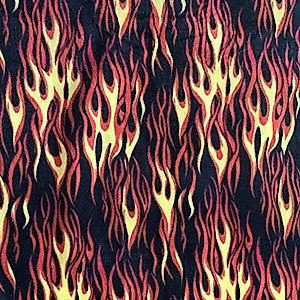 Flames Anti-Pill No-Sew Throw Fleece Fabric Kit (50x60)