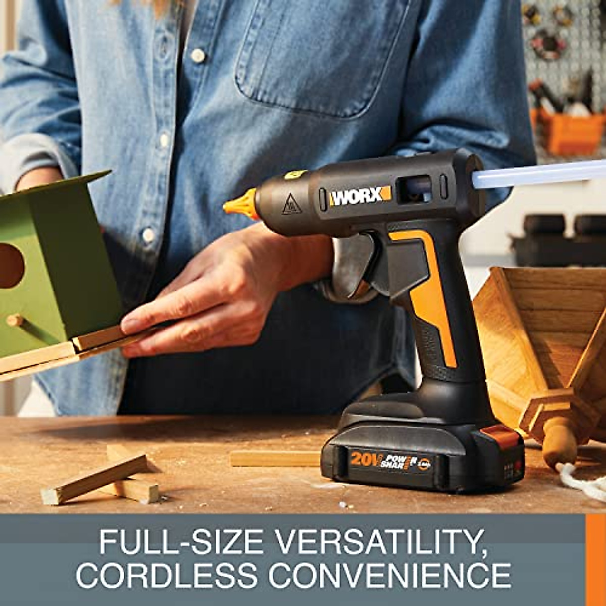 Worx 20V Power Share Full-Size Hot Glue Gun WX045L.9- (Tool Only)