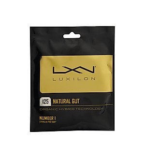 Luxilon Natural Gut 125 Tennis String - Set, White