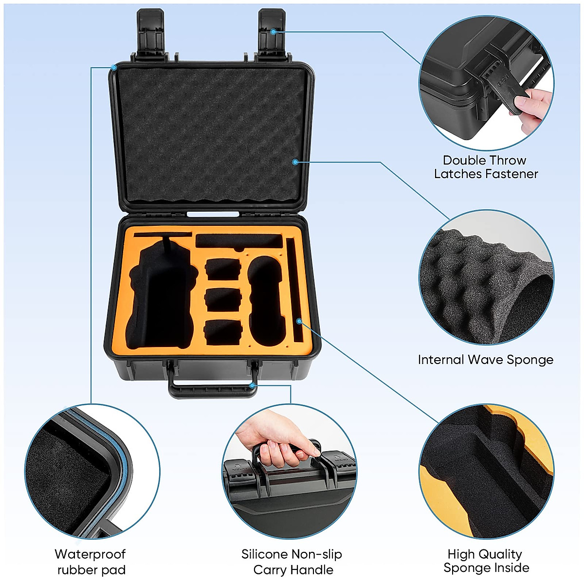 GAGITERVR Hard Carrying Case for DJI Air 2S / Mavic Air 2 Drone and More Accessories, Waterproof and Anti-drop All-round Protection(Not Include Drones and Accessories)