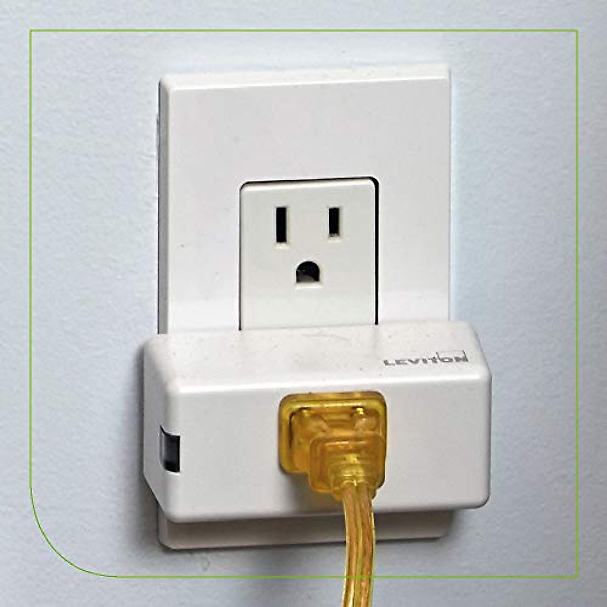 Leviton DW15P-1BW Decora Smart Wi-Fi Mini Plug-In Outlet, No Hub Required, Works with Alexa, Google Assistant and Nest