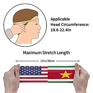 America Suriname Friendship Flag Sports Headbands Unisex Yoga Non-Slip Quick-Drying Workout Hairband