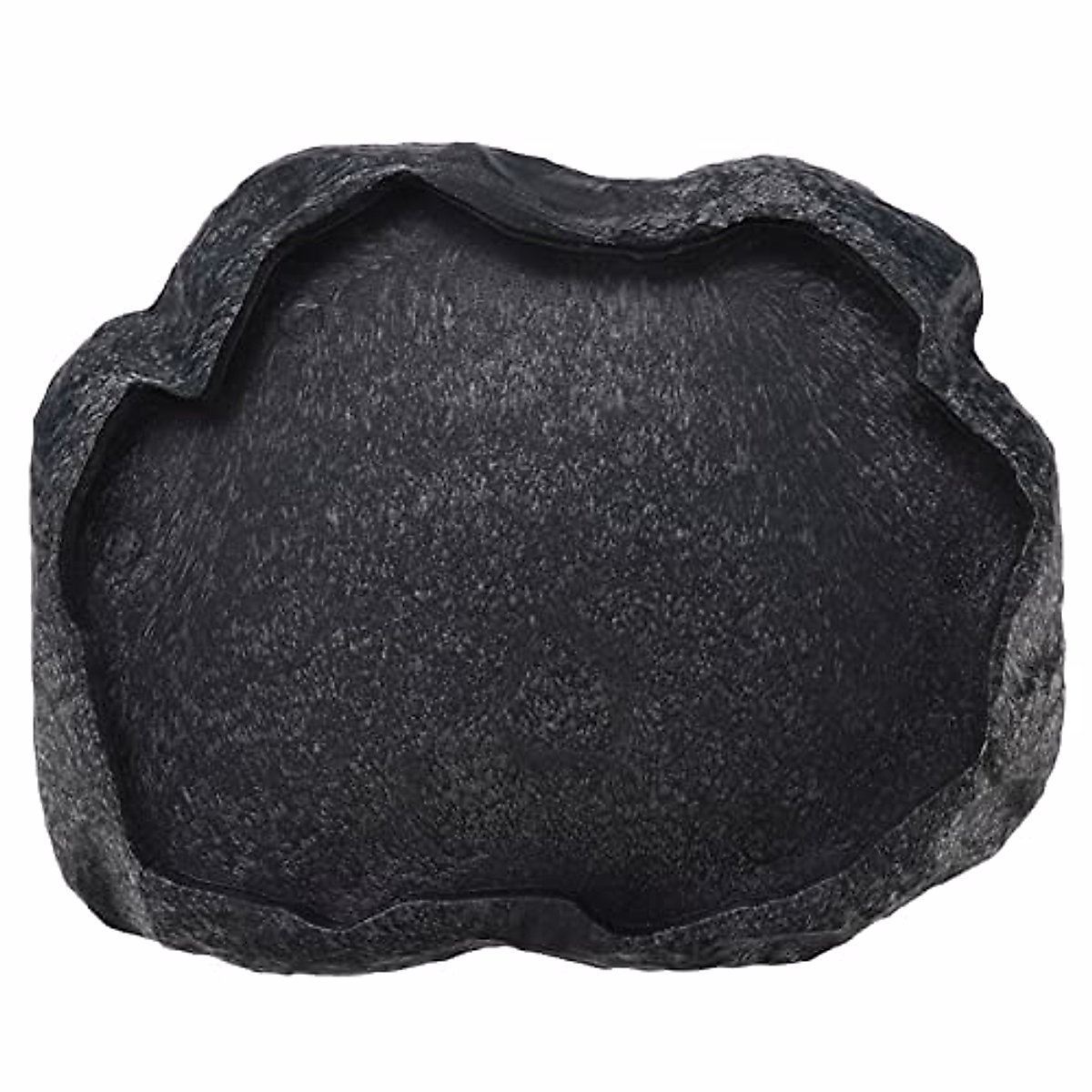 Reptile Feeder,Reptile Rock Food Dish,Terraium Bowl Plastic Shallow Reptile Feeder for Food and Water Feeding Dish for Lizard Gecko Bearded Dragon Chameleon(M-Moyu Green)