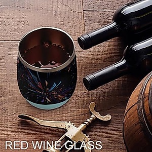 Fireworks Insulated Tumbler with Lid Stainless Steel Coffee Mug Cute Wine Tea Water Cup Green-style