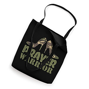 Camo Heels Prayer Warrior Faith God Jesus Christian Women Tote Bag