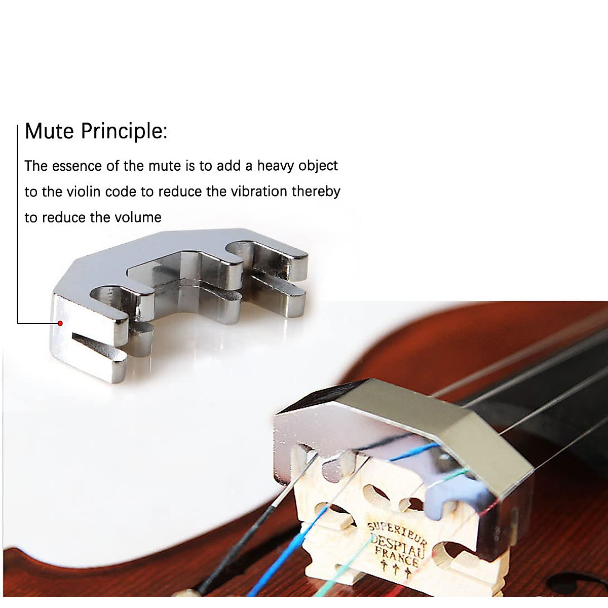 TUOREN 4 Pack Violin Practice Mute Set 2 PCS Claw Style (Rubber and Chrome) & 2 PCS Round Tourte Style Violin Fiddle Silent Silencer Parts