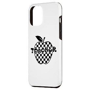 iPhone 14 Pro Max Back To School Checkered Apple Teacher Checkerboard teacher Case