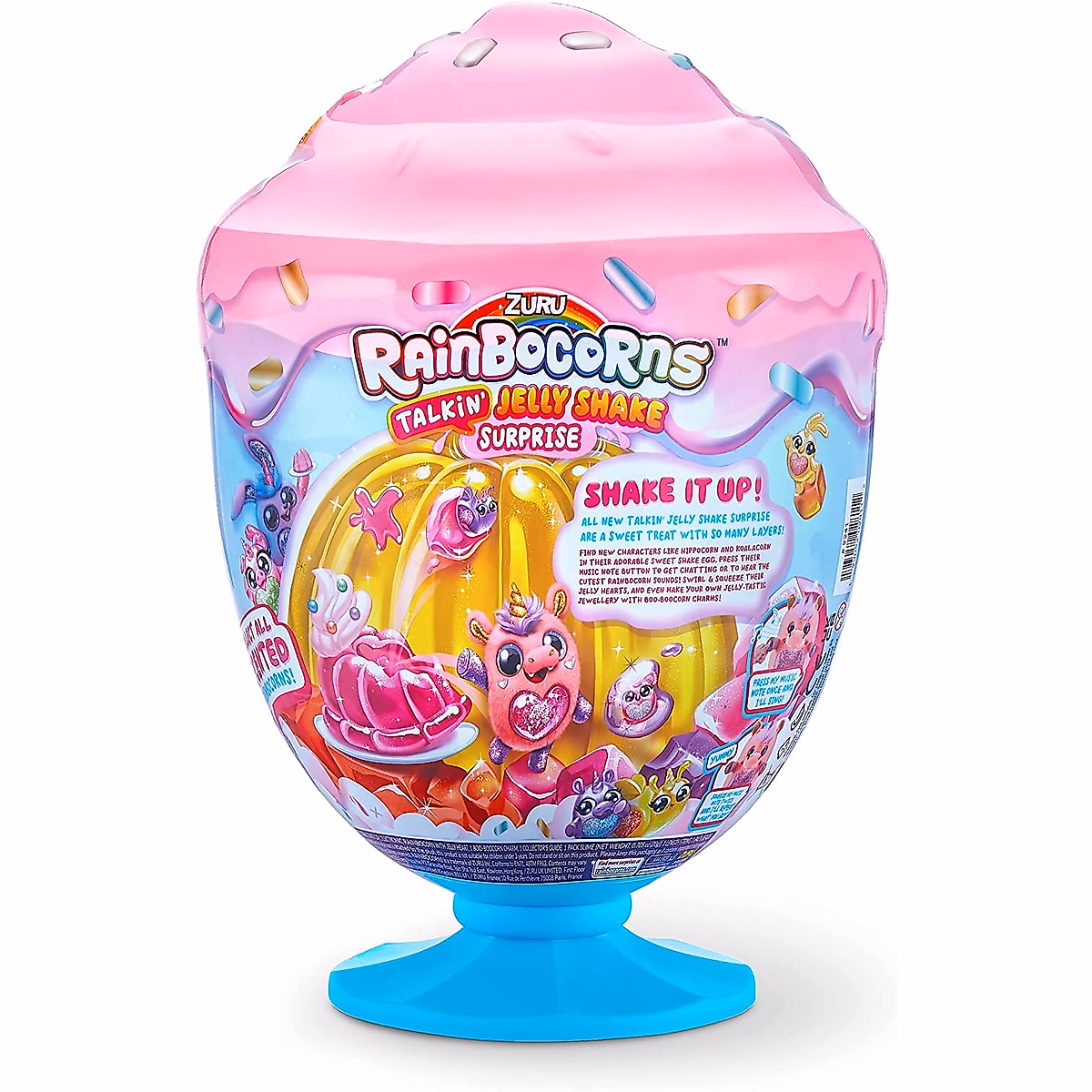 Rainbocorns Jelly Shake Surprise Series 2 Snail by ZURU Cuddle Plush Scented Stuffed Animal, Slime Mix, Talkback Feature and More, Ages 3+ (Snail)