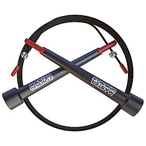 Jump Rope - Master Double Unders & Smash Your Workout + Fitness Training Ebook, Speed Rope Carry Case, Outdoor Jumprope Cable Protector & Screw Kit