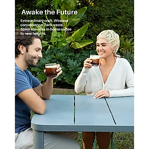 Spinn Milk Frother, Automatic Coffee Foam Maker for Latte, Cappuccino or Cold Brew, An At Home Barista Style Accessory Compatible with Spinn Coffee Machine (Silver)