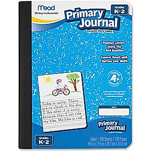 Mead Primary Journal, Narrow Ruled, 9-3/4"x7-1/2", WE Paper/BK Cvr
