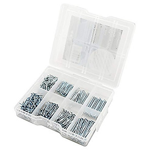Prime-Line 9220077 Nail Assortment Kit. Plastic Compartment Box Includes Common, Finishing, Brad and Picture Hanging Nails. Zinc Finish. (550 Count), 9220077