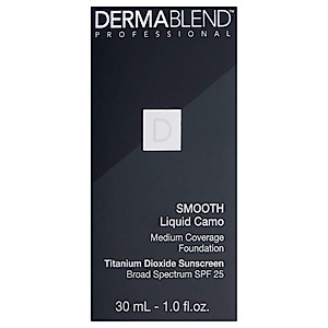 Dermablend Smooth Liquid Foundation with SPF 25, 1 Fl. Oz, 40N Chestnut, For Medium Skin with Neutral Undertones