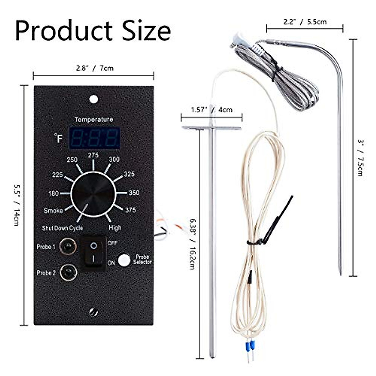 Digital Pro Controller for Traeger Grill Replacement Parts with Meat Probes and Temperature Sensor