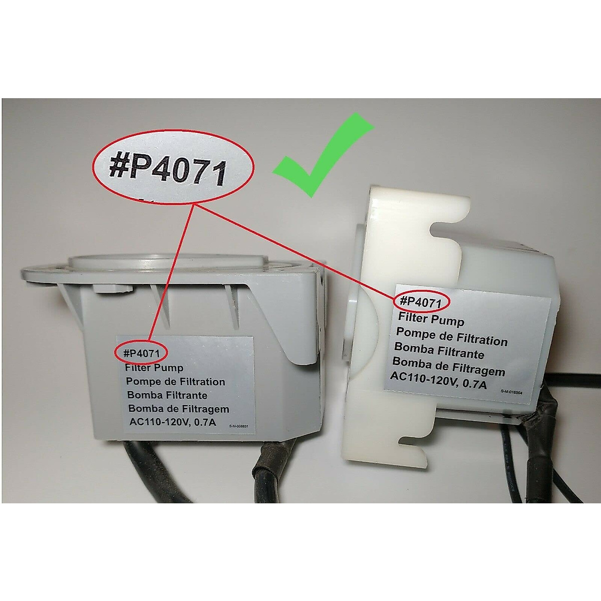 P4071 58113 Hot Tub Water Pump E02 Repair Kit for Coleman SaluSpa Lay-Z-Spa (w/Impeller & Shafts)