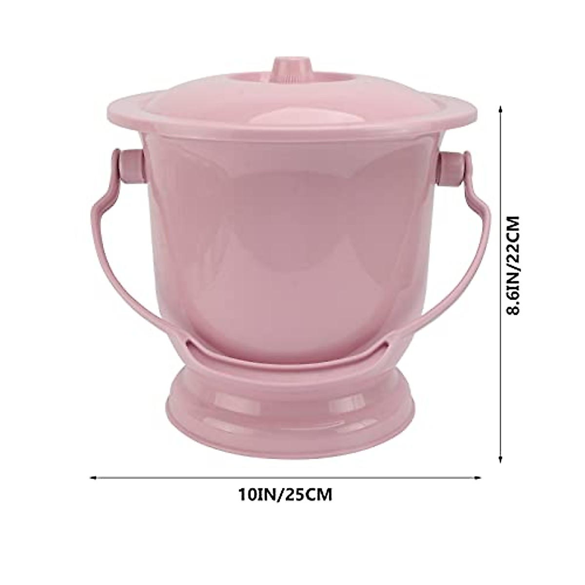 Cabilock Portable Toilet for Kids Portable Toilet Urinal Spittoon Chamber Pot Potty Plastics Bedpan Urine Bucket Bottle with Lid for Household Adults Child Pregnant (Pink) Bedside Commode Bucket