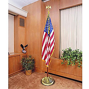 Base Stand for Flag Indoor Outdoor, Flag Base Stand Flag Pole Base for Large Flags, Flag Pole Floor Stand Hold Flagpole Base Indoor Gold Flag Pole Stand for 1.3'',1.1''and 0.9'' Diameter Flag Pole