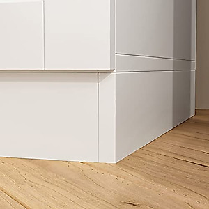 Homsee Large Wardrobe Armoire Wooden Closet with 3 Doors, 5 Storage Compartments, 2 Hanging Rods & Decorative Handles for Bedroom, White (47.2”L x 18.3”W x 69.7”H)