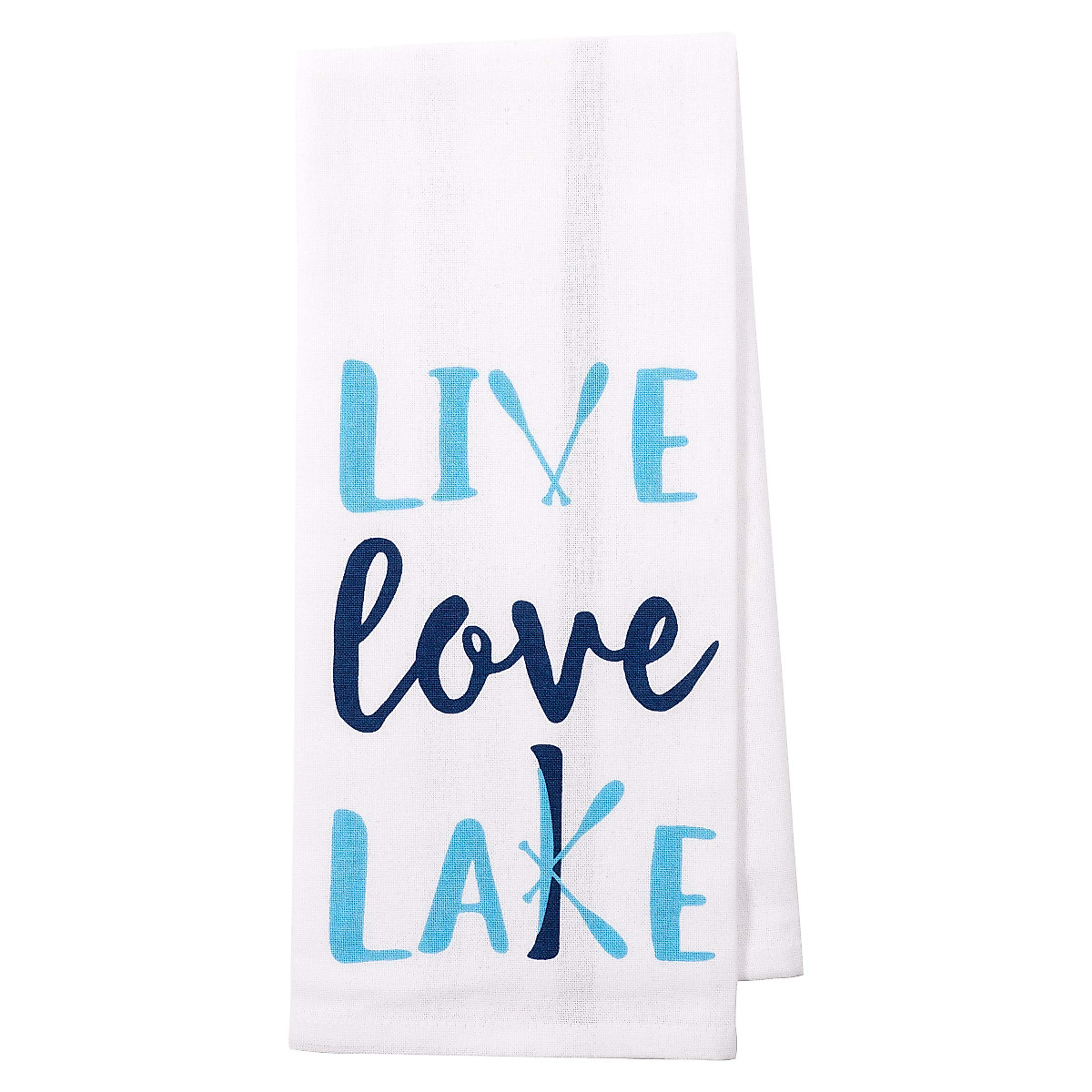 KAF Home Pantry Live Love Lake Kitchen Dish Towel Set of 4, 100-Percent Cotton, 18 x 28-Inch