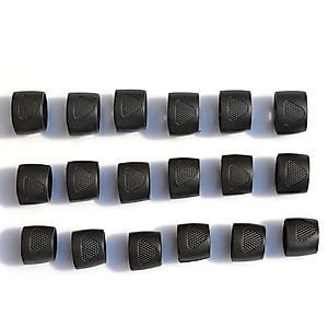 LureSport 18pcs Graphite Slip Rings Reel Seat Hoods for Ice Fishing Rod Building Component Repair Rod DIY Accessory