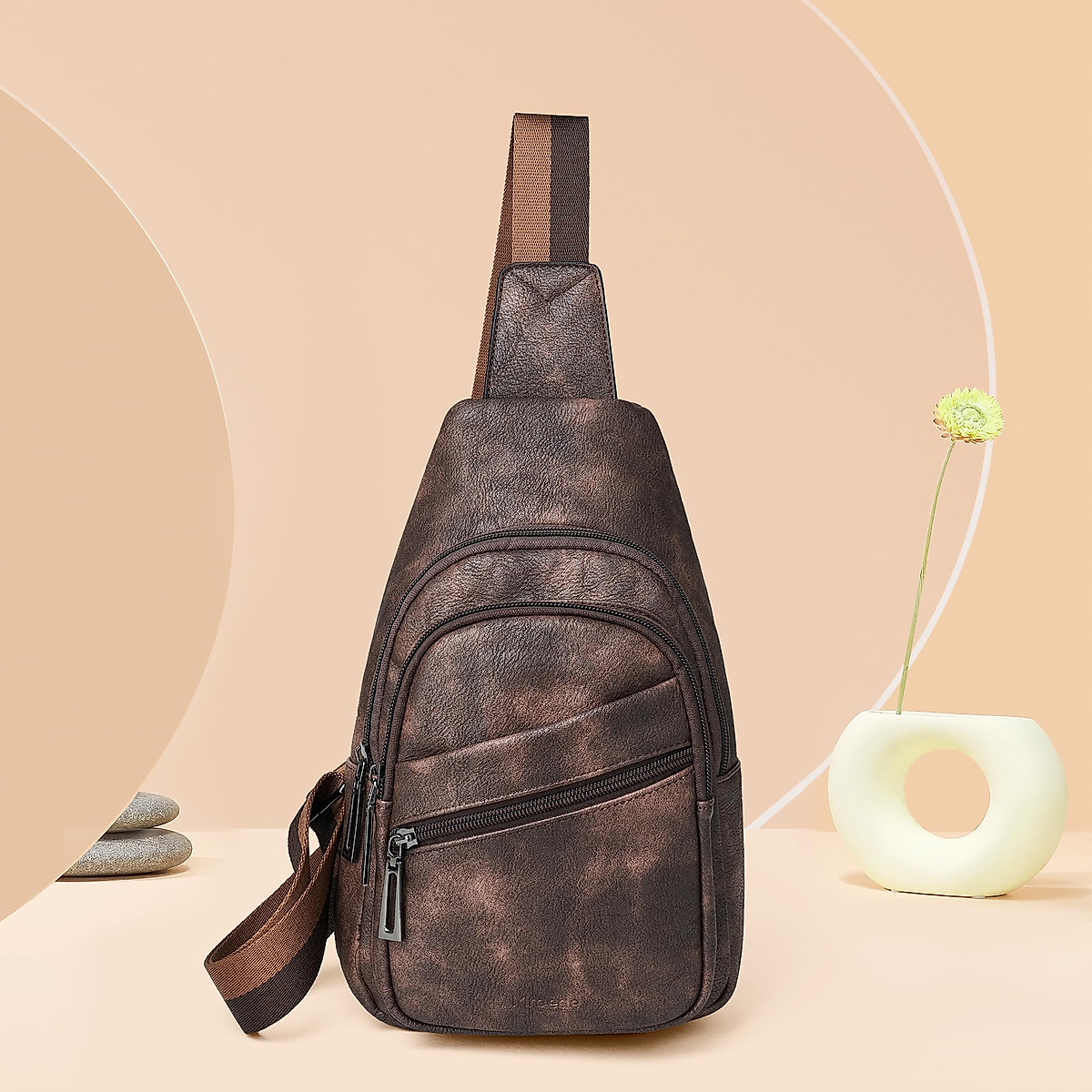 Mroede Sling Bag Crossbody Bags for Women Cross Body Bag Fanny Packs Chest Bags Sling Purses for Travel Shopping