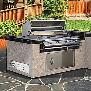 Stanbroil Stainless Steel Venting Panel for Grill Accessory, 15" by 4-1/2"