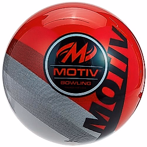 On The Ball Bowling Motiv Velocity Spare Bowling Ball - Red/Grey 10lbs