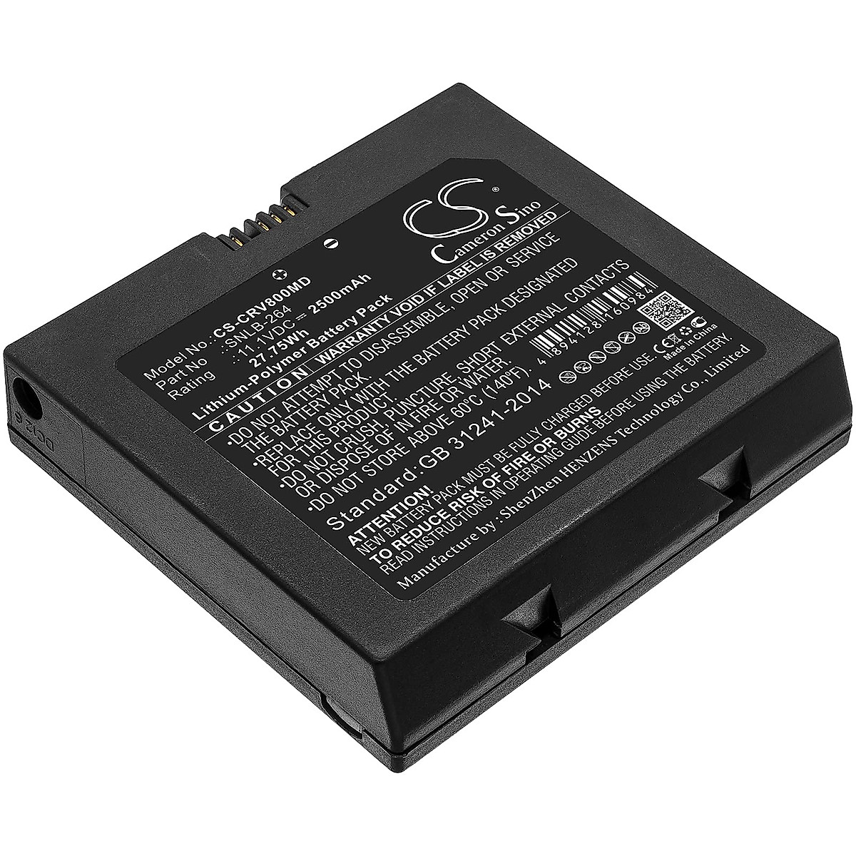 LIONX Battery Replacement for Carejoy H8 Portable Ultrasound S Portable Ultrasound S V7 SNLB-264 2500mAh / 27.75Wh 11.1v Li-Polymer Black