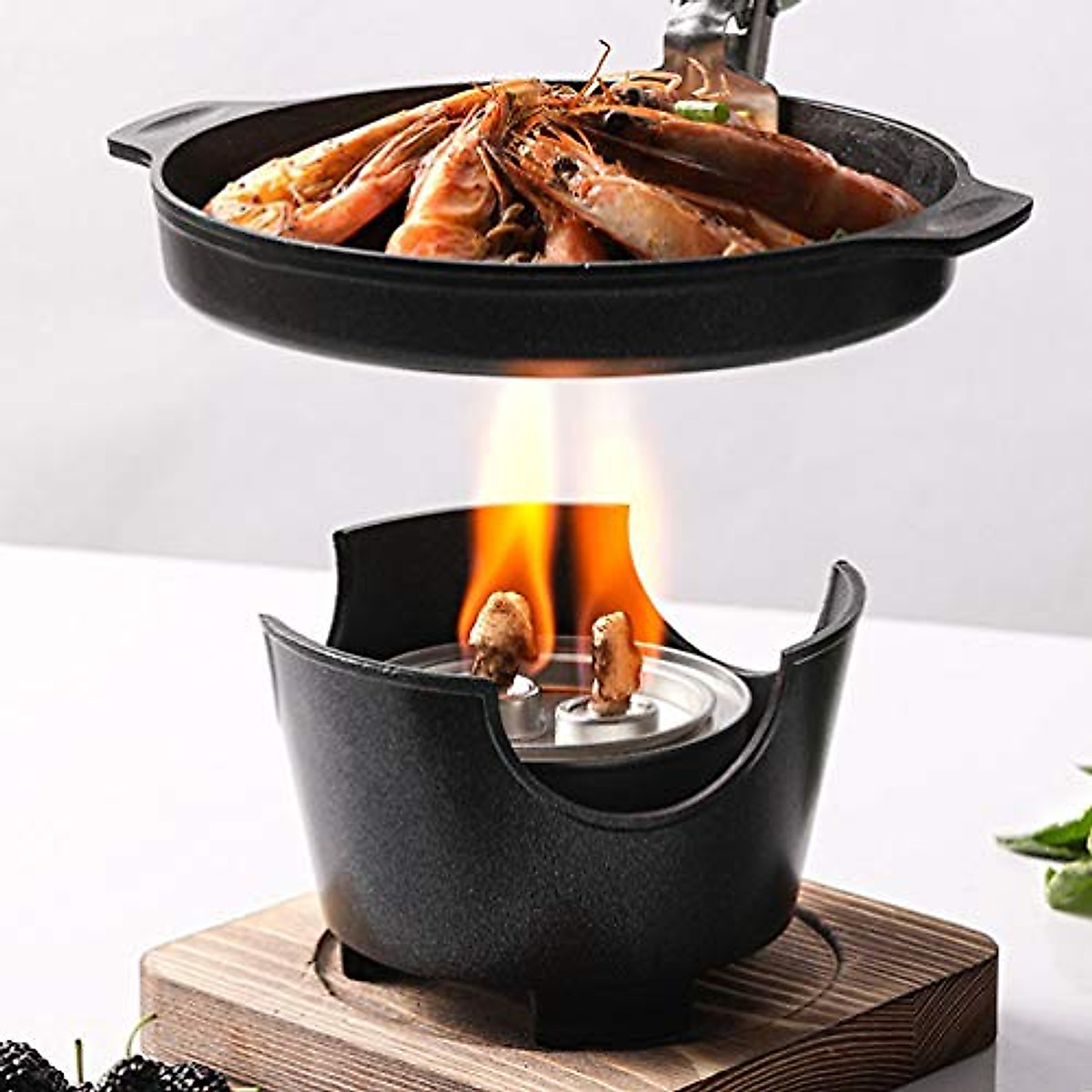 Happyyami 1Set Grill Charcoal Korean BBQ Metal Roasting Rack japanese plate Baking Tool turkey roasting rack Baking Oven Roasting Oven Food Carbon Furnace camping stove aluminum Ham barbecue