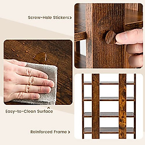 Tangkula 7-Tier Vertical Shoe Rack, Patented Entryway Wooden Double Rows Shoes Rack with Anti-Toppling Device, Narrow Shoe Rack Organizer, Space Saving Shoes Storage Stand for Front Door