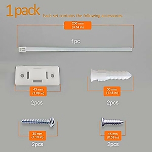 Anti-Tip Furniture Wall Anchor Straps(6 Pack), Wall Anchors Straps Kit for Bookshelf or Dresser,Adjustable Safety Furniture Wall Straps for Baby,Kids,Child,Dogs,Cabinet, Bed,Shelf,etc.(White)